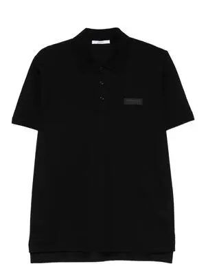 Givenchy Paris Gros Grain Cotton Polo - Black