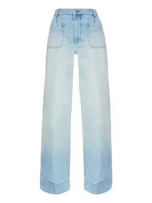 Victoria Beckham Alina Regular Fit Jeans - Blue