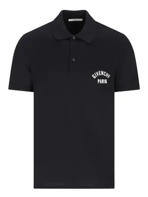 Givenchy Front Pocket Cotton Polo - Blue