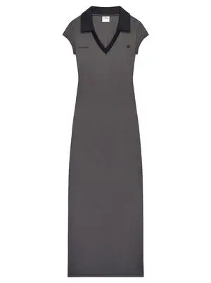 COURREGES Sports Polo Long Dress - Gray