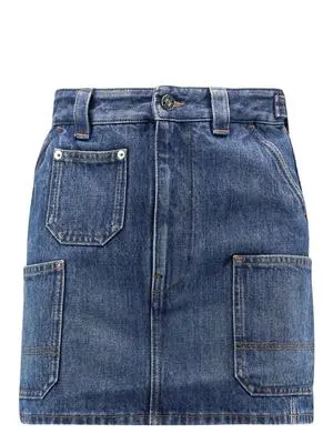 Givenchy GIVENCHY Denim Cargo Mini Skirt Blue