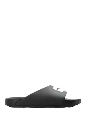 Givenchy Label Rubber Flat Mules - Black