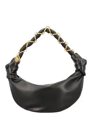 Saint Laurent Amalia Mini Hobo Bag In Lambskin - Black