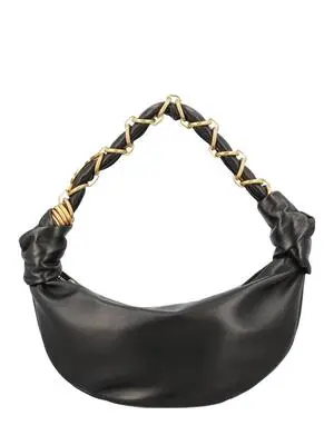 Saint Laurent Amalia Mini Hobo Bag In Lambskin - Black