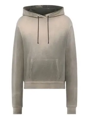 MAISON MARGIELA Sun Faded Cotton Hooded Sweatshirt - Green