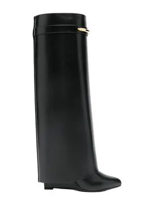Givenchy GIVENCHY Shark 90 Leather Boots Black