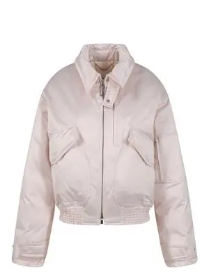 Victoria Beckham VICTORIA BECKHAM Cotton Satin Padded Bomber Jacket Multicolor