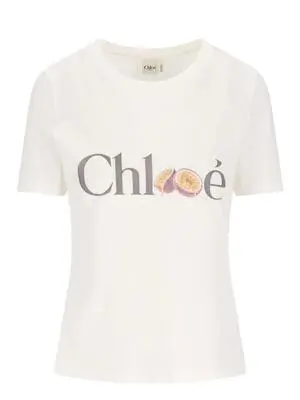 Chloé Passion Fruit Print Baby Fit Cotton Jersey T-shirt - White