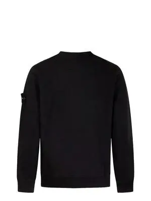 Stone Island 6100060 Organic Cotton Fleece Sweatshirt Black