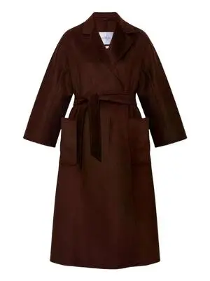 Max Mara Max Mara Ludmilla Belted Cashmere Coat Brown