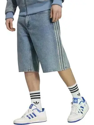 Adidas Firebird Adicolor Denim Shorts - Blue
