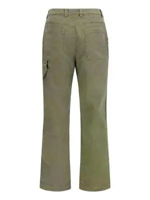 Off-White Straight-leg Cotton Trousers - Green
