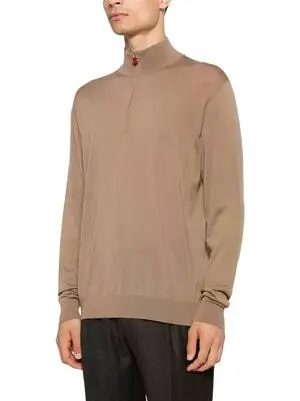 Kiton Quarter-zip Sweater - Brown