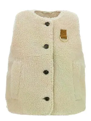 Barbour Barbour Fur-Effect Button-Up Gilet Neutrals