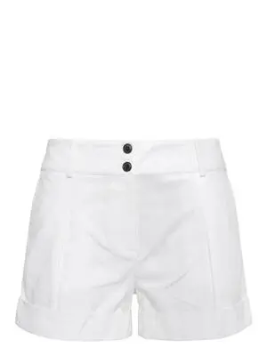 Brandon Maxwell Pleated Turn-up Shorts - White