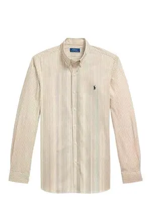 Polo Ralph Lauren Slim Fit Striped Stretch Poplin Shirt - Neutrals