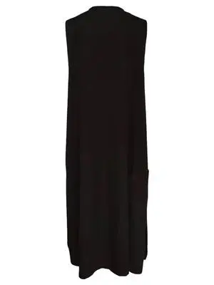 Y’s Sleeveless Button-up Maxi Dress - Black