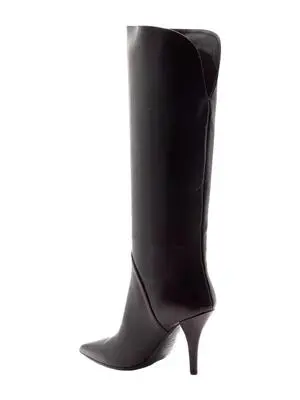 CHANTAL Tapered-toe Knee-high Boots - Black