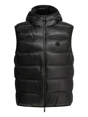 Moncler Quilted Hooded Gilet - Black