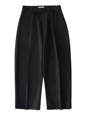 Studio Nicholson Curved-leg Wool Trousers - Black