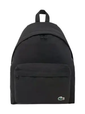 Lacoste Logo Patch Backpack - Black