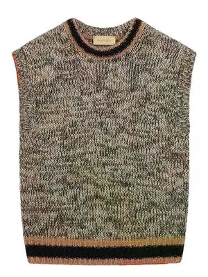 Momoni Sleeveless Cable-knit Sweater With Embroidery - Neutrals