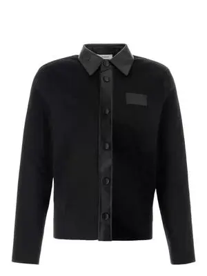 Givenchy Leather-trim Panelled Cardigan - Black