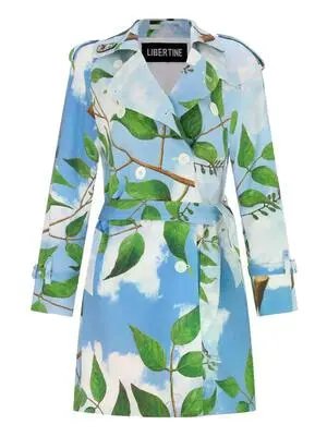 LIBERTINE Libertine Magritte Floral-Print Trench Coat