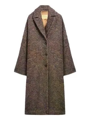 MOMONI Momonì Danimarca Chevron Bouclé Coat