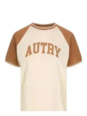 AUTRY Logo Print Raglan Sleeve T-shirt - Neutrals