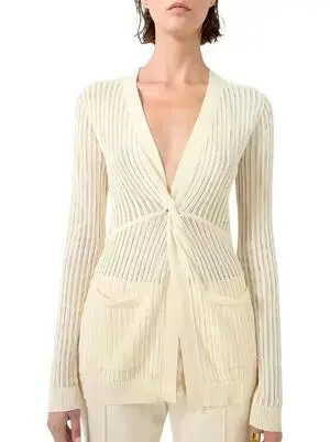 BARBARA BUI Barbara Bui Tie-Front Open-Knit Sweater