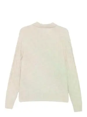 Jacob Cohen Basket-weave Long-sleeve Polo Shirt - Neutrals