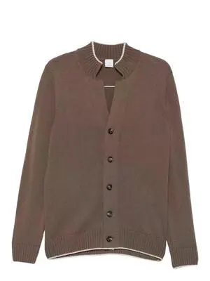 ELEVENTY Eleventy Ribbed-Trim Button-Up Cardigan