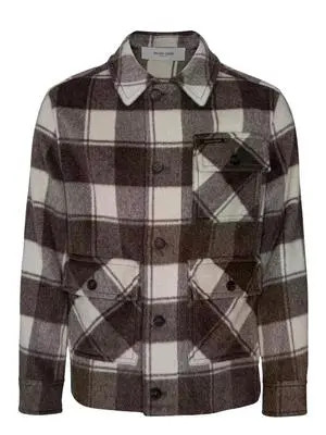 GOLDEN GOOSE Check-pattern Mohair-blend Jacket