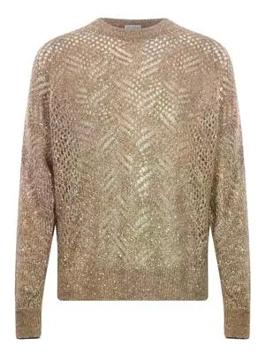BRUNELLO CUCINELLI Brunello Cucinelli Open-Knit Sequin Embellished Sweater