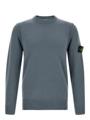 Stone Island STONE ISLAND Wool Crew Neck Sweater Blue
