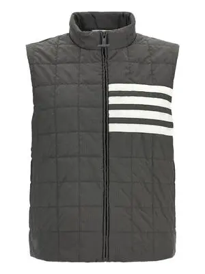 Thom Browne 4bar Ripstop Shiny Vest - Gray