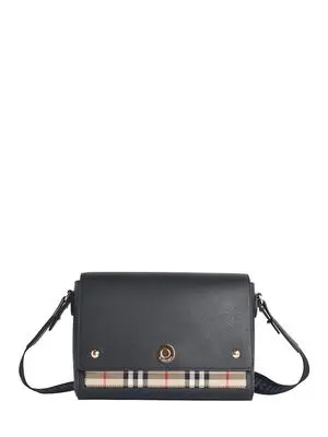 Burberry Medium 'note' Leather Bag - Black
