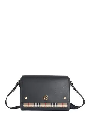 Burberry Medium Note Leather Bag - Black