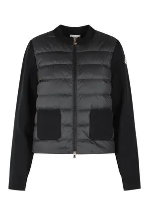 Moncler Virgin Wool Tricot Cardigan - Black