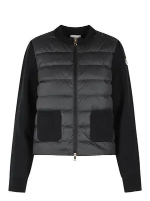 Moncler Virgin Wool Tricot Cardigan - Black