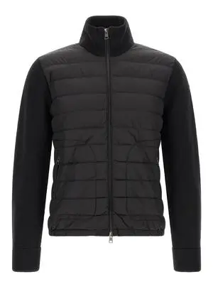 Moncler Quilted Down-filled Cardigan - Black