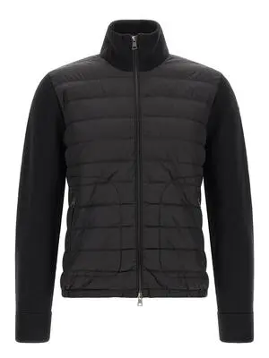 Moncler Quilted Down-filled Cardigan - Black