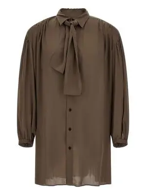 Yohji Yamamoto Shirt With Scarf - Green