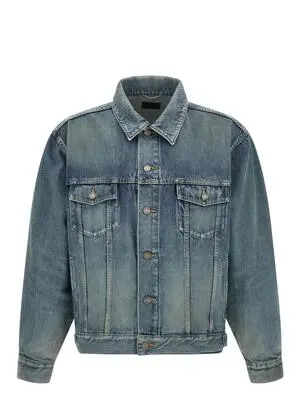 Saint Laurent Trucker Denim Jacket - Blue