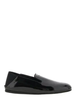GIUSEPPE ZANOTTI Lucky Embellished Foldable Heel Loafers - Black