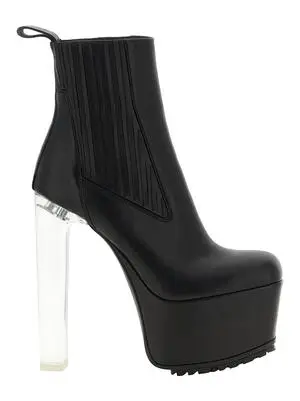 Rick Owens Beatle Kiss Ankle Boots - Black