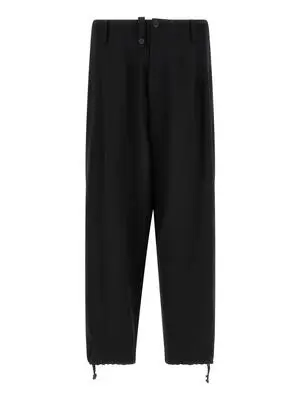 Yohji Yamamoto Yohji Yamamoto "New Standard Wallet" Wool Trousers Black