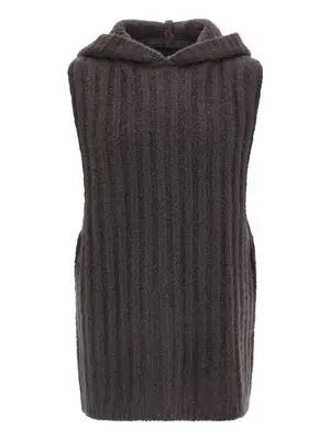 Rick Owens Hooded Tank' Top - Gray