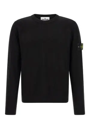 Stone Island Badge Sweater - Black